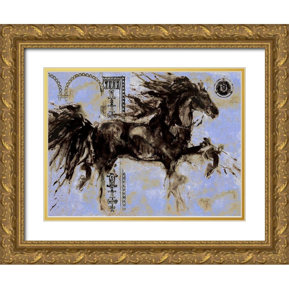 Wiley, Marta 32x25 Gold Ornate Wood Framed with Double Matting Museum ...