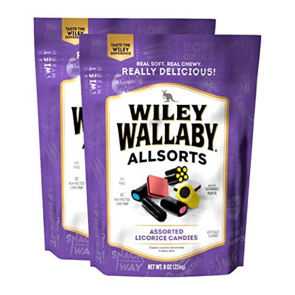 Wiley Wallaby 8 Ounce Allsorts Gourmet Australian Style Soft & Chewy ...