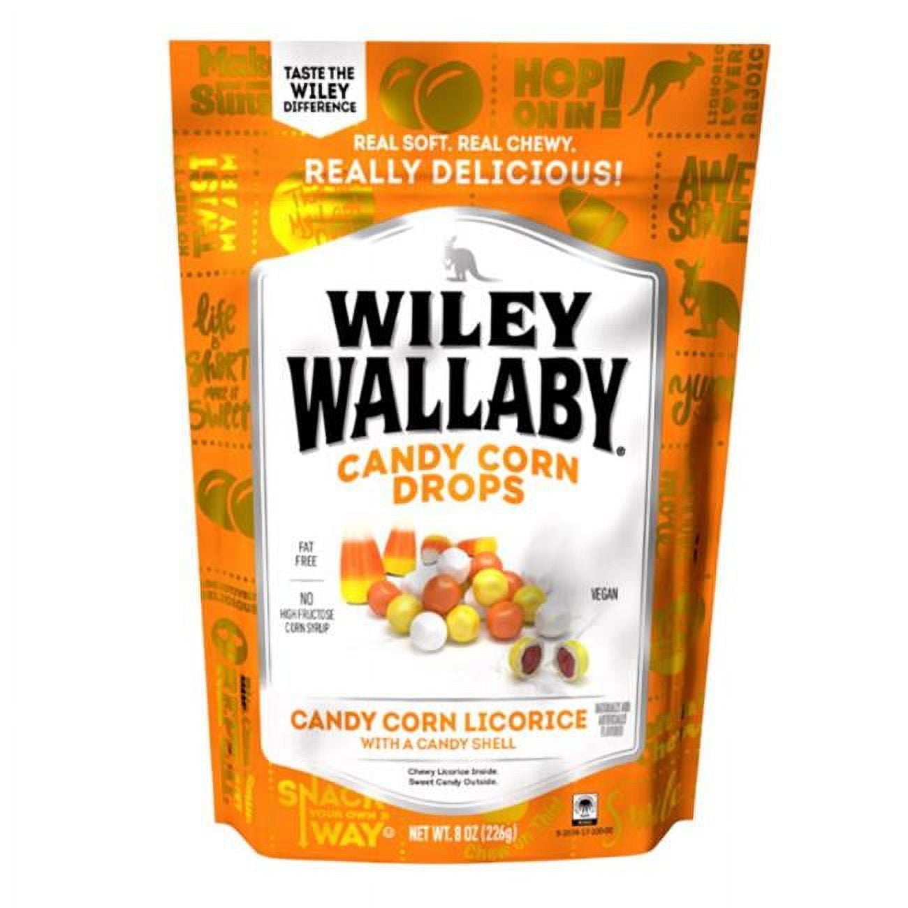 Wiley Wallaby 8 oz Chewy Candy Corn Drops Licorice - Halloween Theme ...