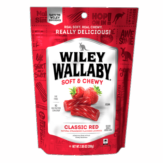 Wiley Wallaby Classic Red Licorice Candy, 7.05 oz. - Walmart.com