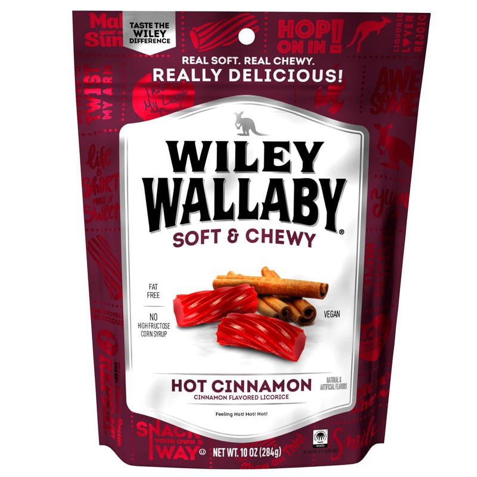 Wiley Wallaby Gourmet Hot Cinnamon Flavored Licorice Candy, 10 Oz ...