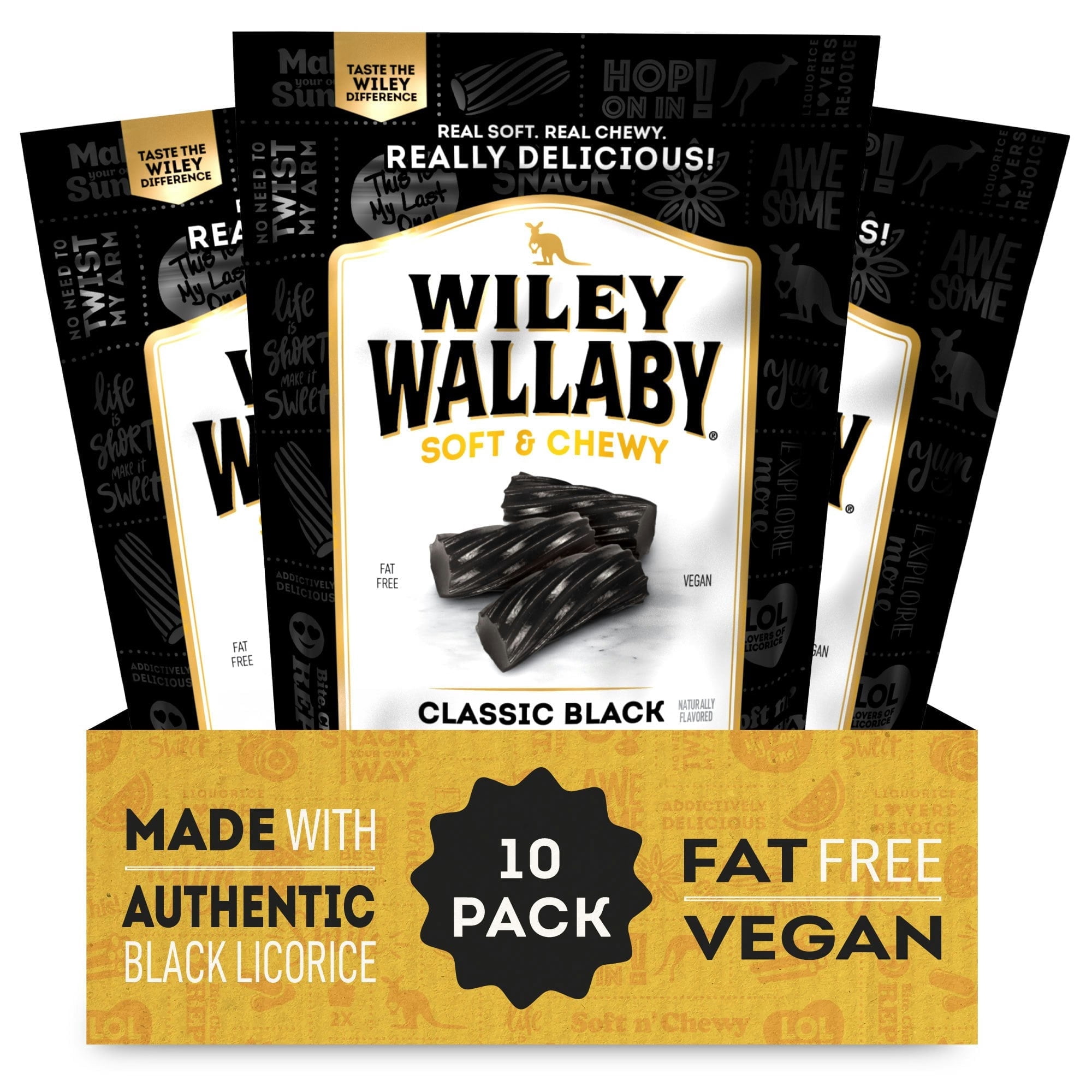 Wiley Wallaby Fat Free Fruit Sweet, 10oz Soft & Chewy Australian Black ...