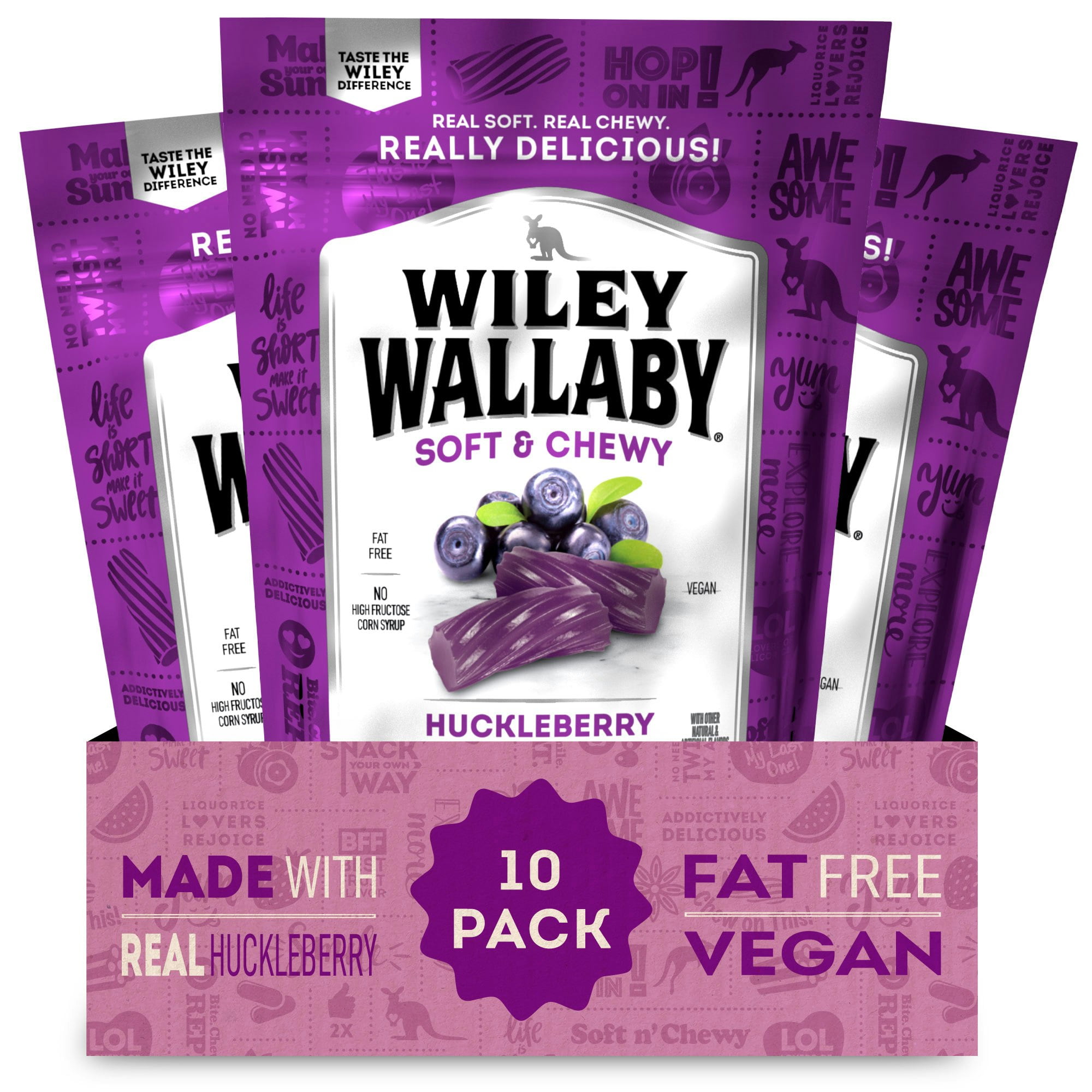 Wiley Wallaby Licorice 10 Ounce Classic Gourmet Soft & Chewy Australian ...