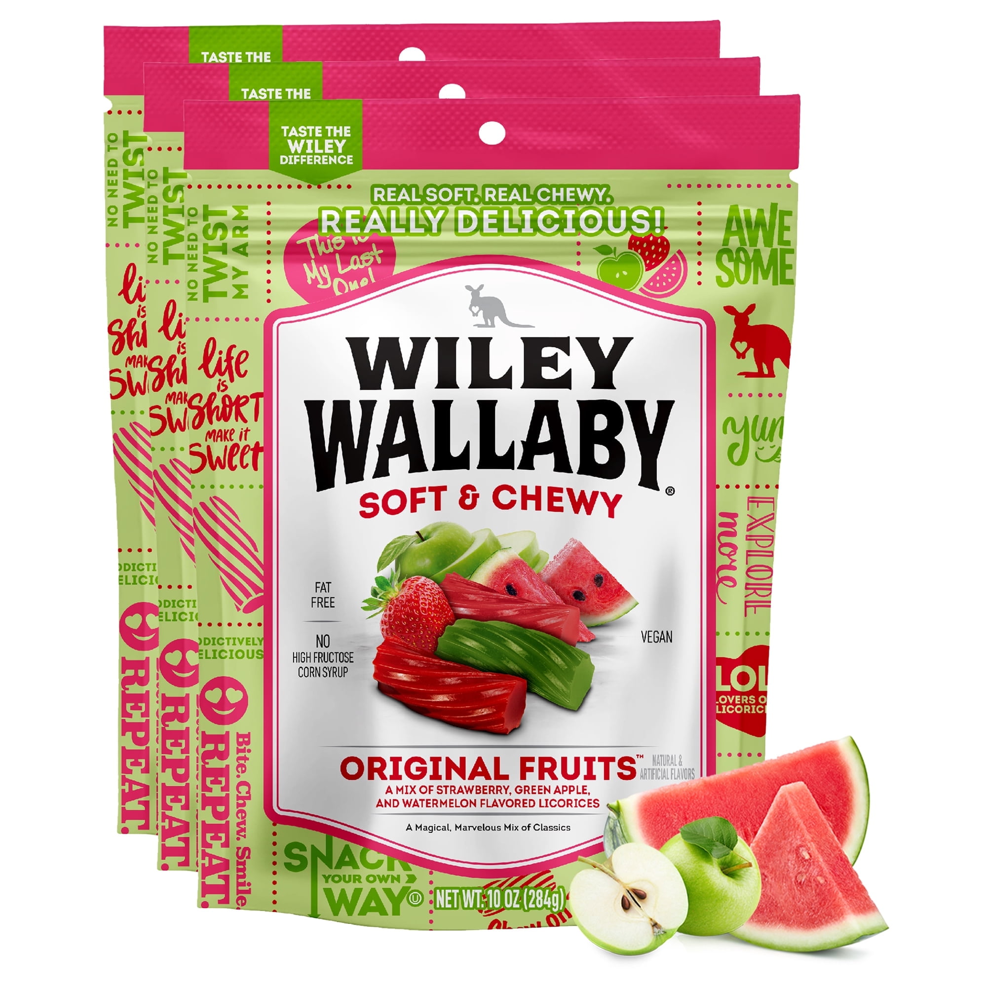 Wiley Wallaby Licorice 10 Ounce Classic Gourmet Soft & Chewy Australian ...