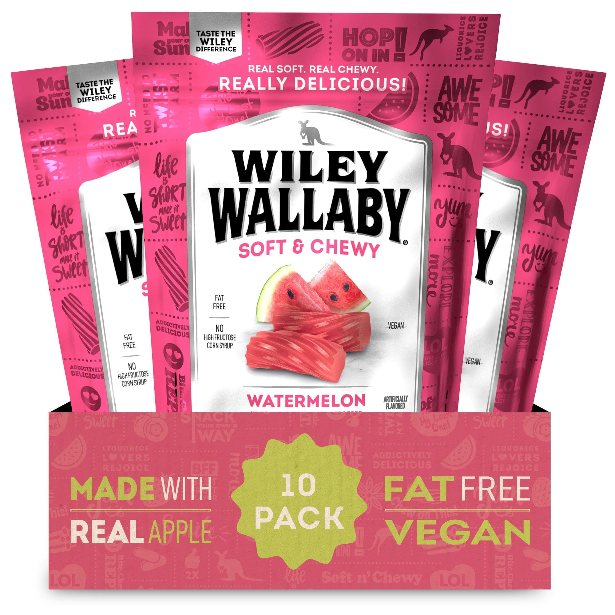 Wiley Wallaby Licorice 10 Ounce Classic Gourmet Soft & Chewy Australian ...