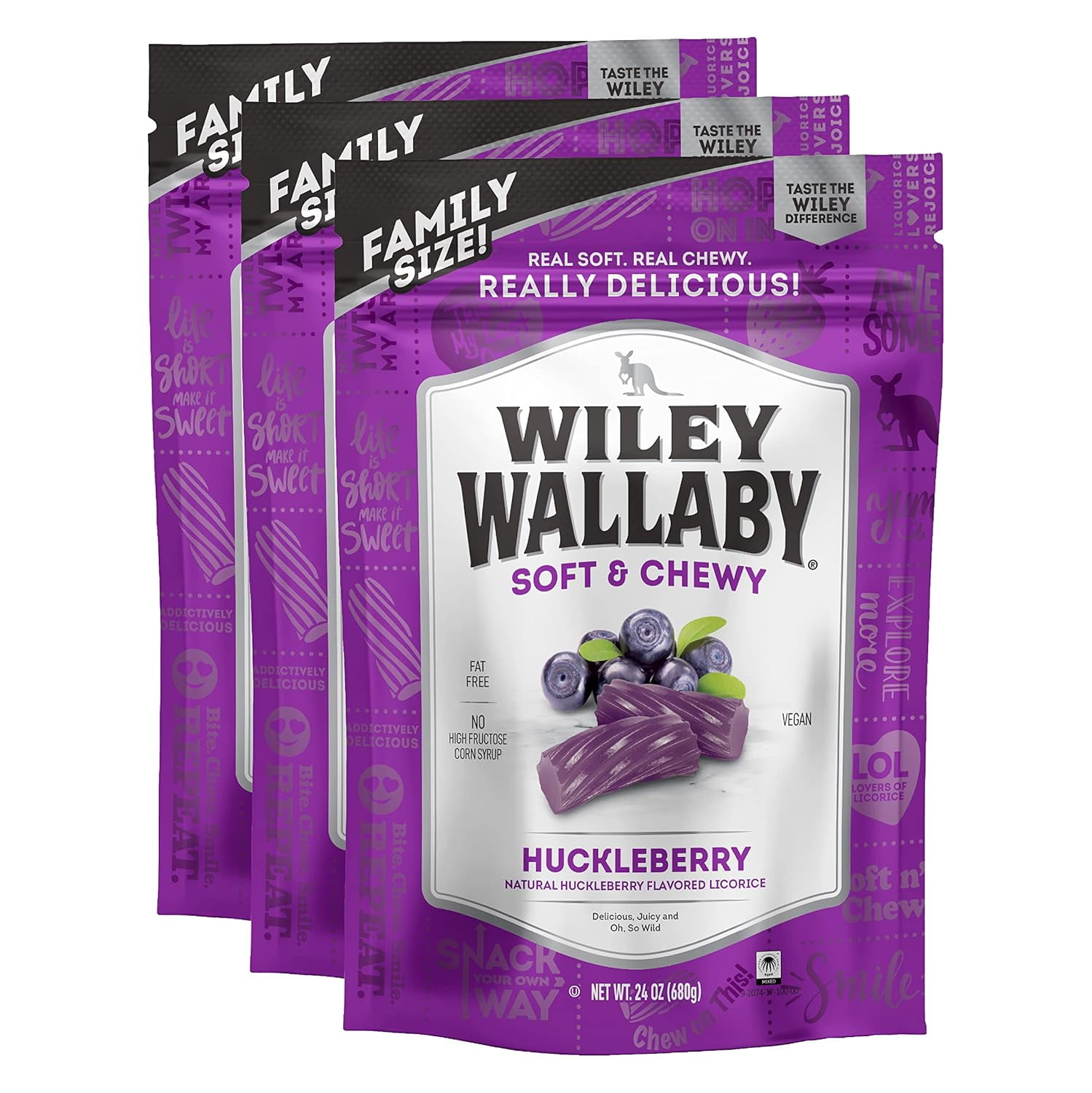 Wiley Wallaby Licorice 24 Ounce Classic Gourmet Soft & Chewy Australian ...