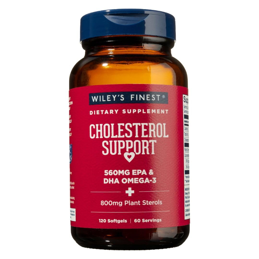 Wiley's Finest Wild Alaskan Fish Oil Cholesterol Support - Heart Health ...