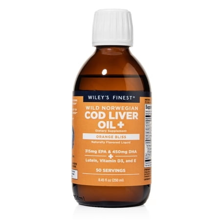Wiley’s Finest Wild Alaskan Fish Oil Cod Liver Oil - Orange Flavored ...