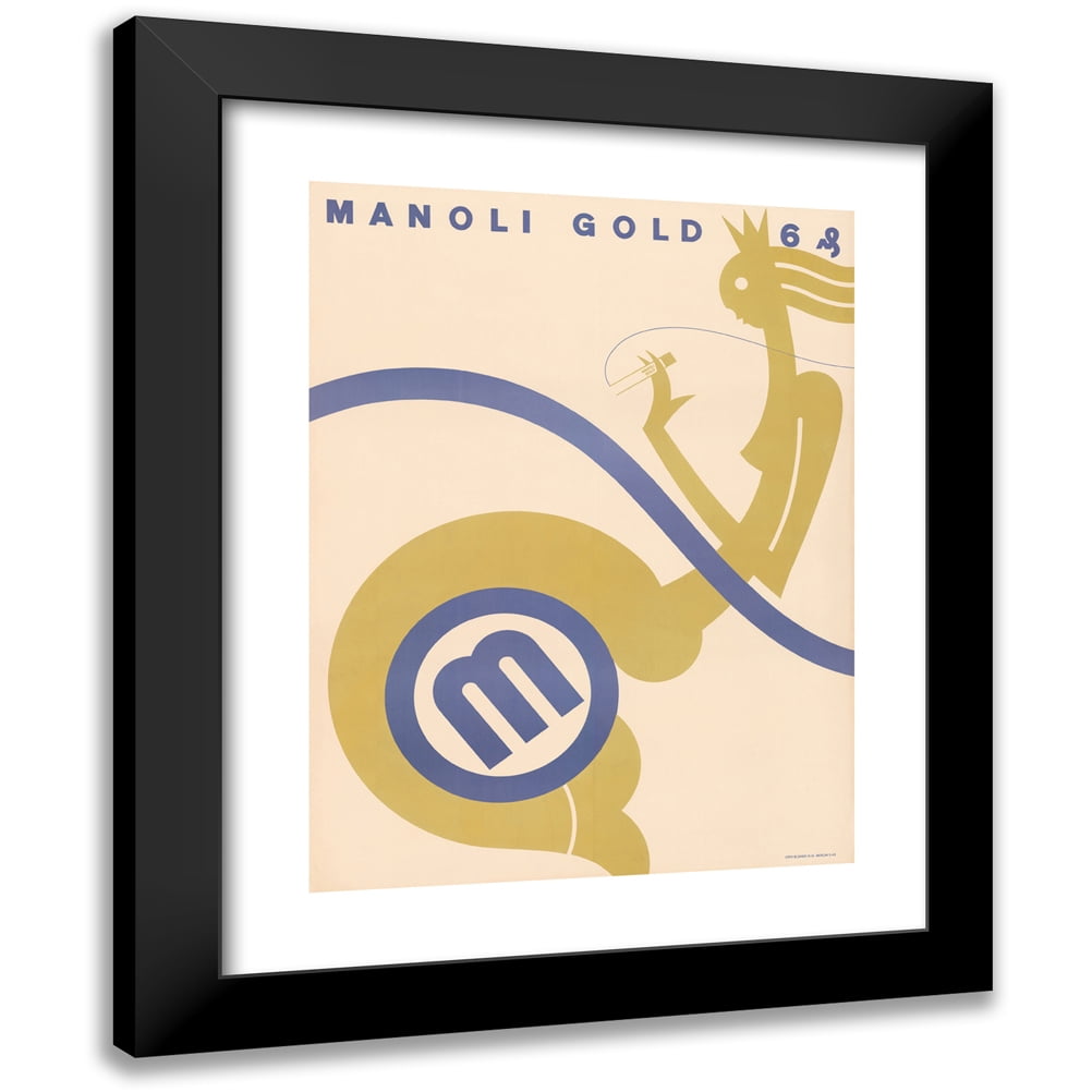 Wilhelm Deffke 12x14 Black Modern Framed Museum Art Print Titled - Manoli Gold 6 ₰ (1929 ...