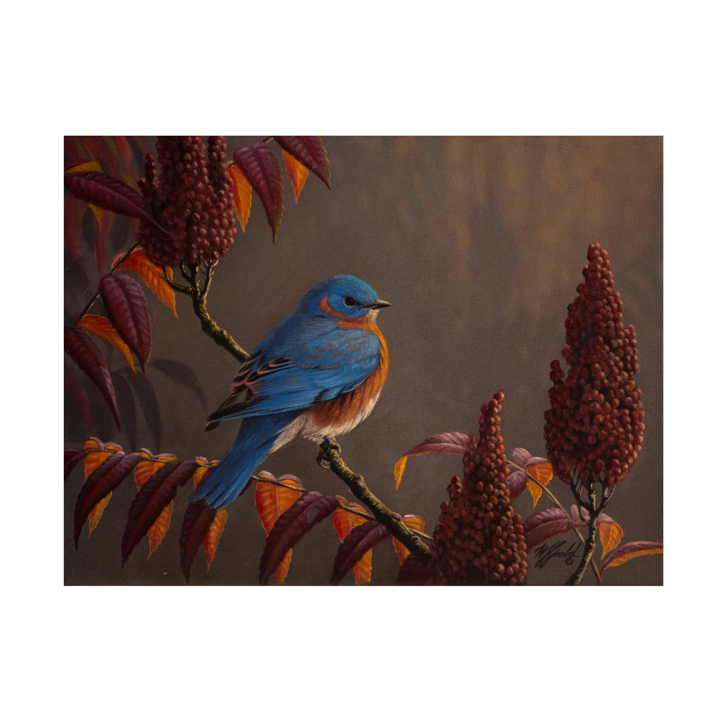 Wilhelm Goebel 'Autumn Bluebird' Canvas Art - Walmart.com