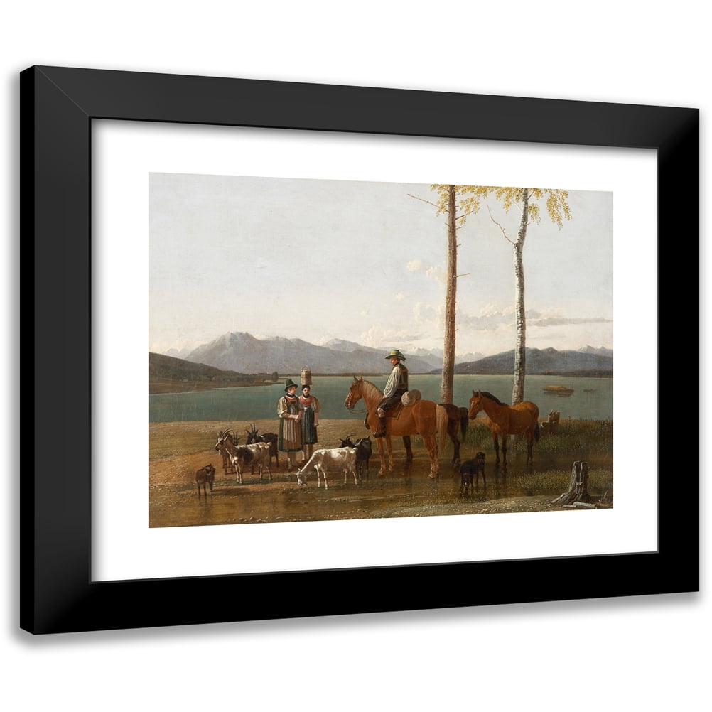 Wilhelm von Kobell 14x12 Black Modern Framed Museum Art Print Titled ...