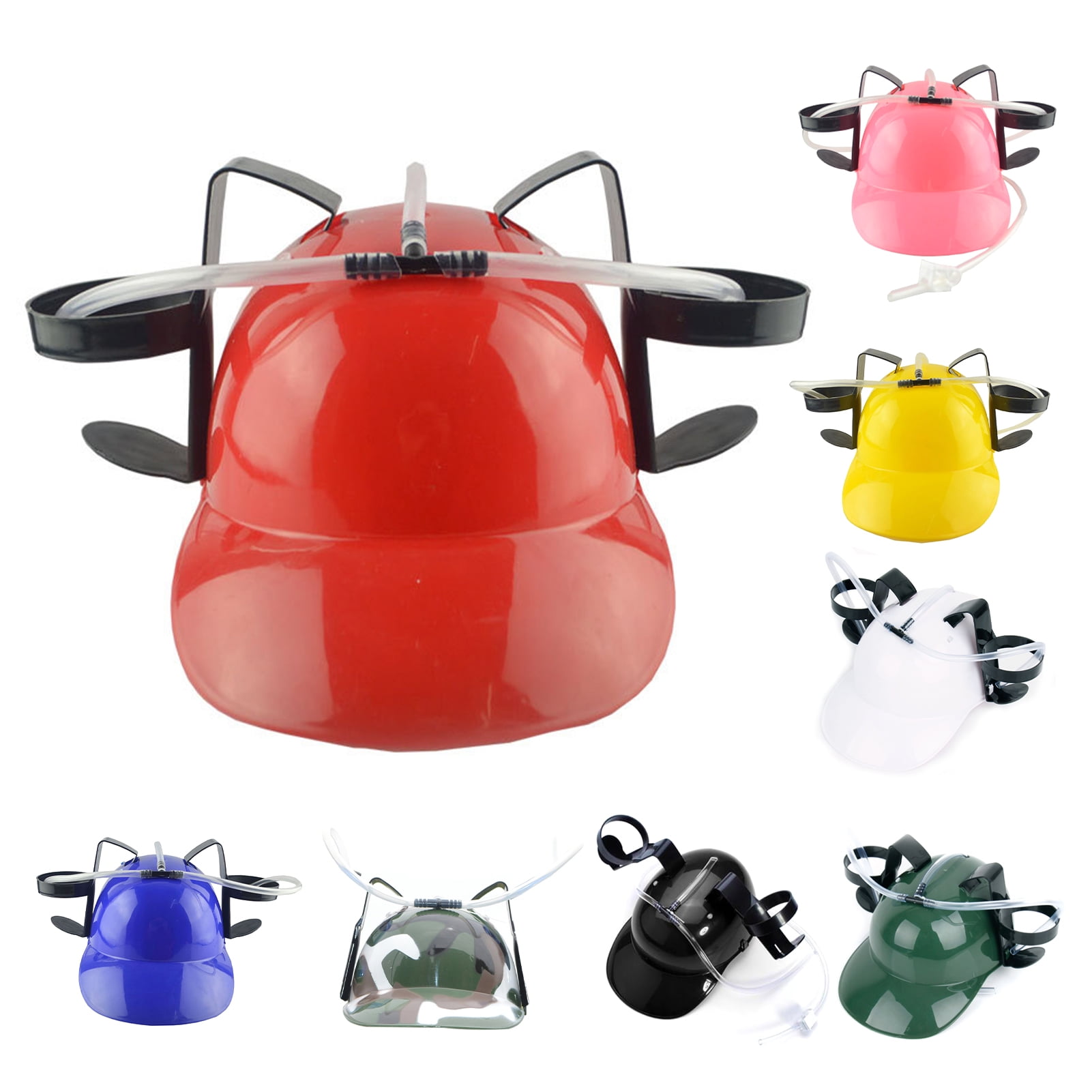Wilitto Lazy Drinks Helmet Novelty Place Drinking Helmet Adjustable ...