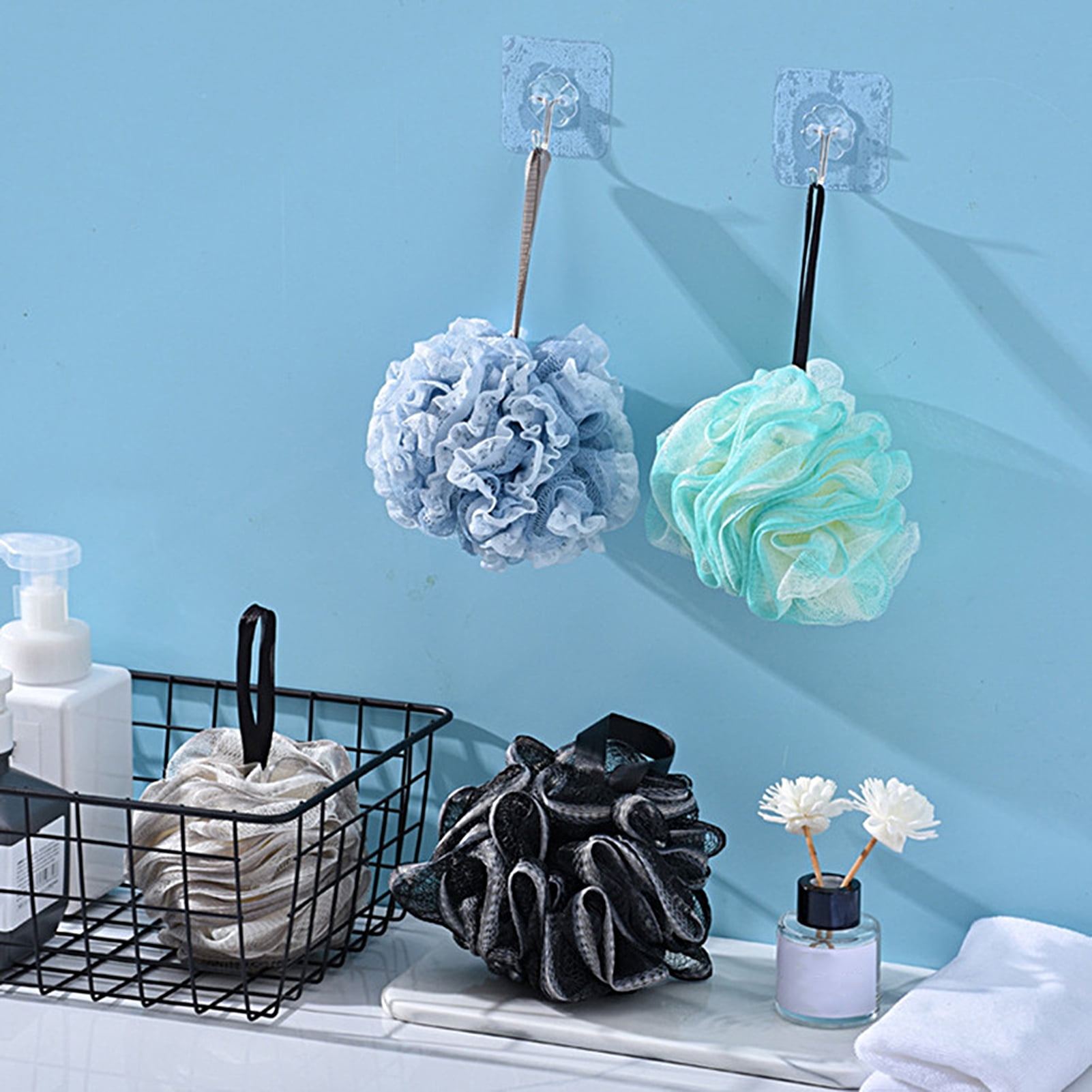 Wilitto Shower Sponge Highly Absorbent Super Soft Nylon Shower Bath ...
