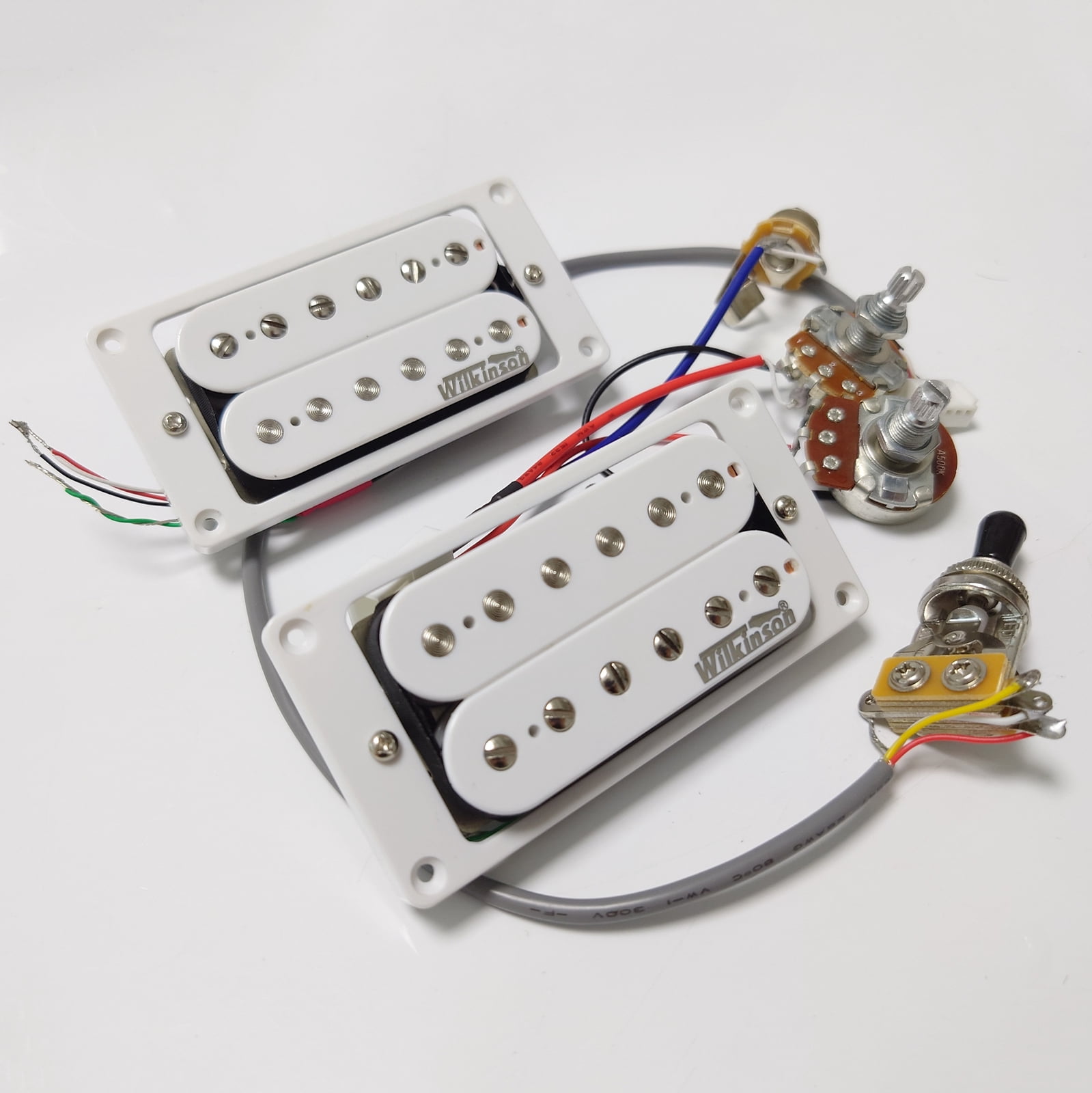 Wilkinson Guitar Alnico 5 Humbucker Pickups, 4C, with 1V1T Wiring ...