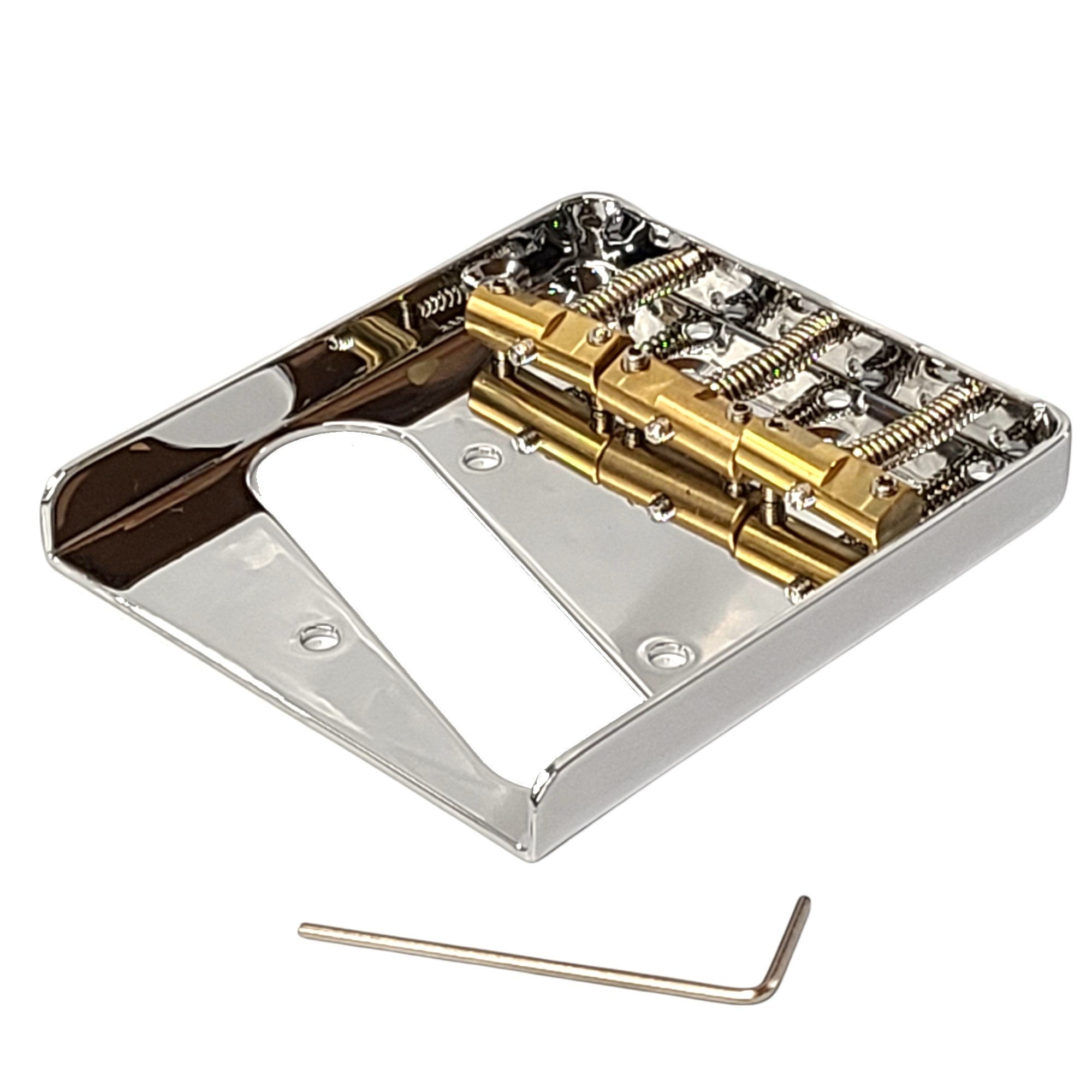Wilkinson No Logo Vintage Telecaster Bridge Compensated Brass Saddles ...