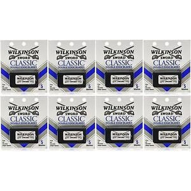 Wilkinson Sword CLASSIC Double Edge Razor Blades (8 packs of 5 = 40 ...