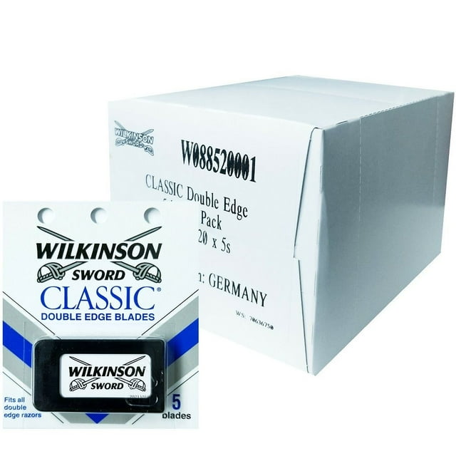 Wilkinson Sword Classic Double Edge Razor Blades - 100 Pack (5 Blades X ...