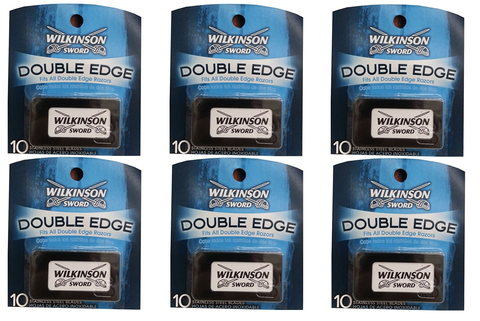 Wilkinson Sword Double Edge Razor Blades, 10 ct. (Pack of 6) + Schick ...