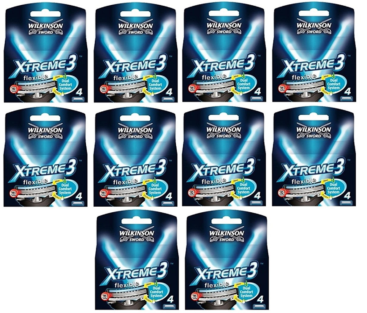 Wilkinson Sword Xtreme3 Men's Refill Razor Blades, 4 Count (Pack of 10 ...