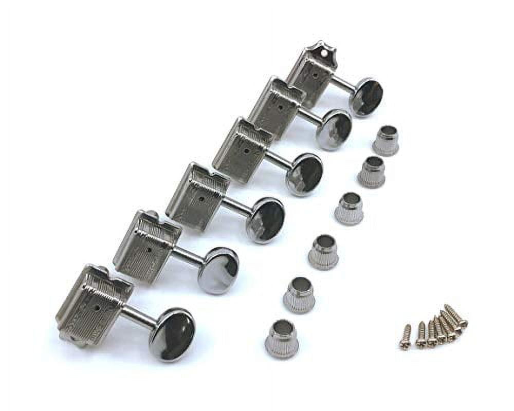 Wilkinson WJ55 Kluson Style Guitar Machine Heads Set of 6 Inline, Black ...