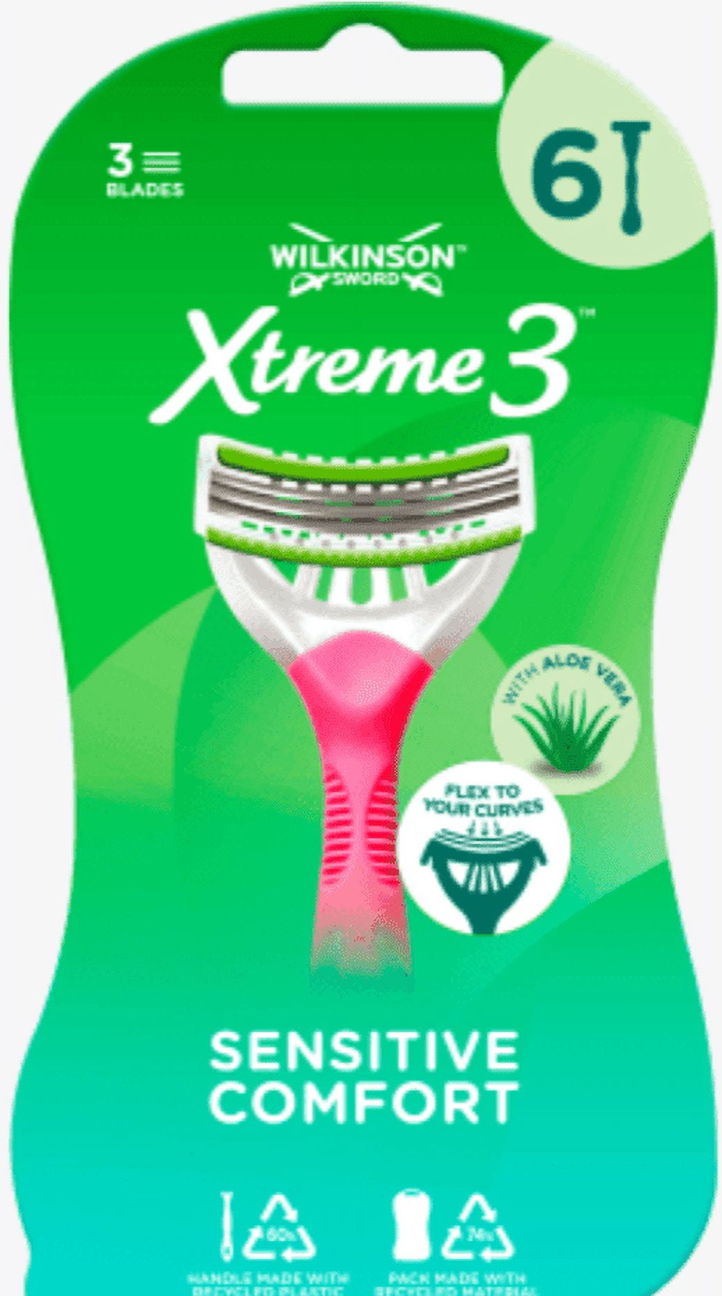 Wilkinson Xtreme 3 Beauty Sensitive Women's Disposable Razors, Pack of ...
