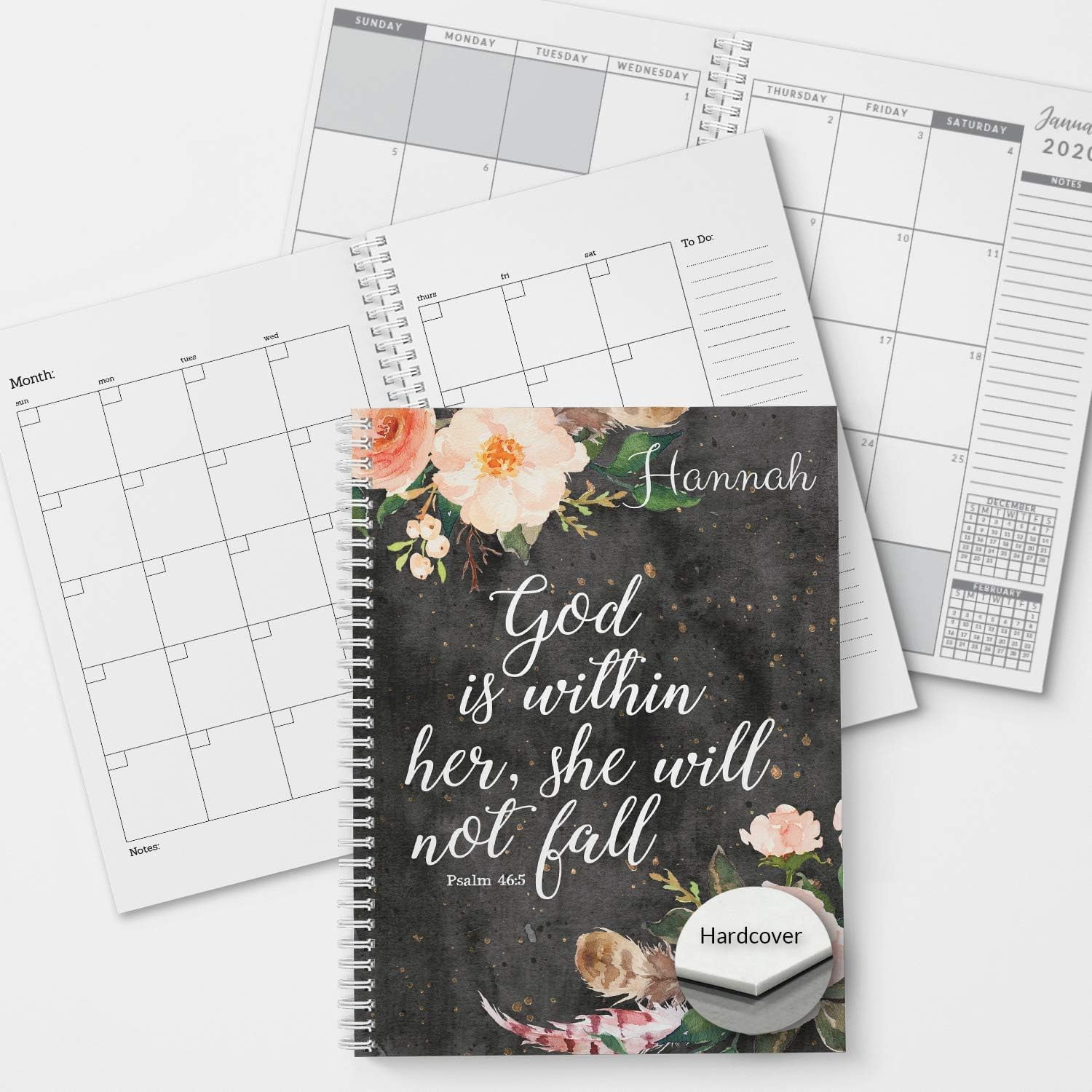 Will Not Fall Religious Monthly and Weekly HARDCOVER Planner and ...