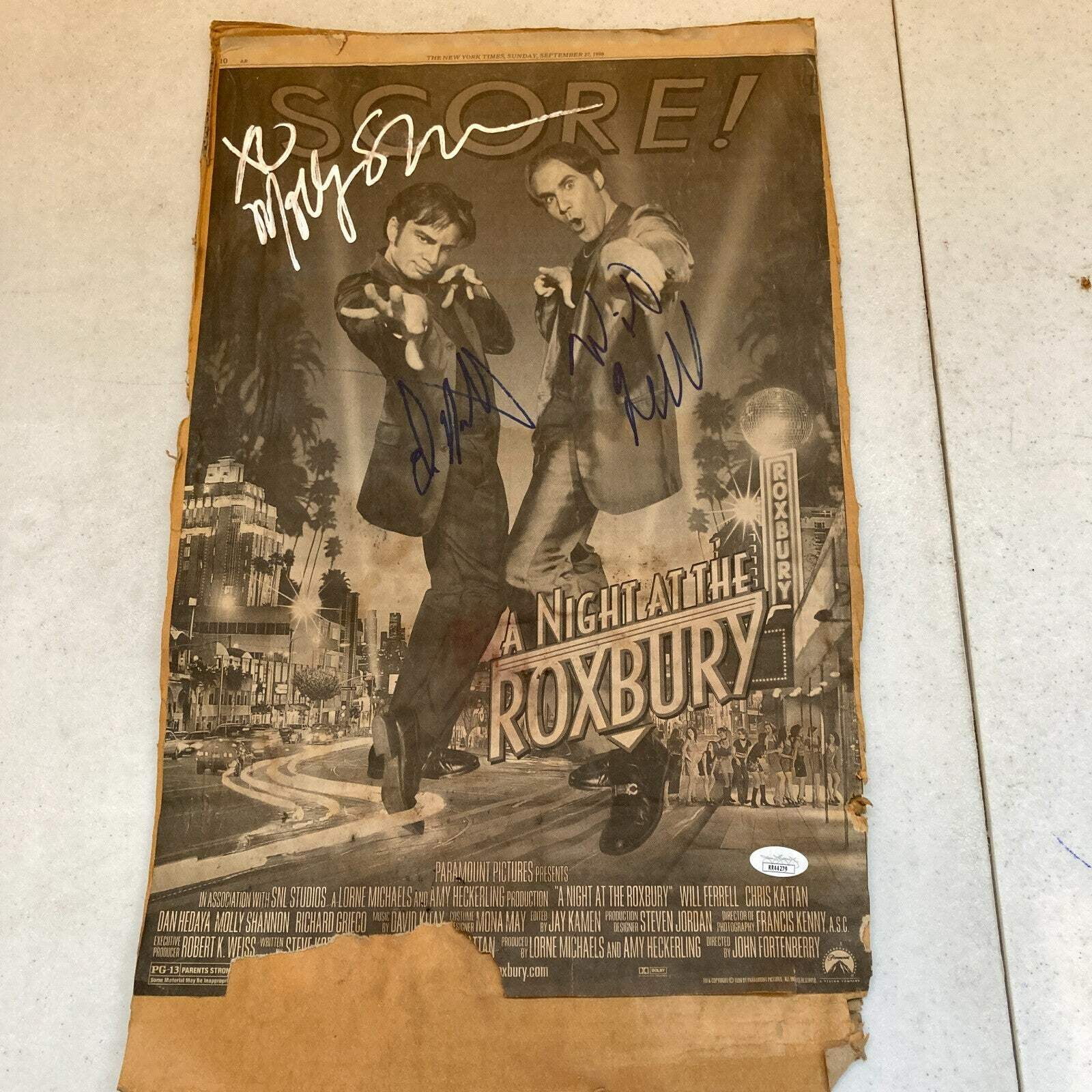 Will Ferrell Chris Kattan Molly Shannon Signed Large Newspaper Poster ...
