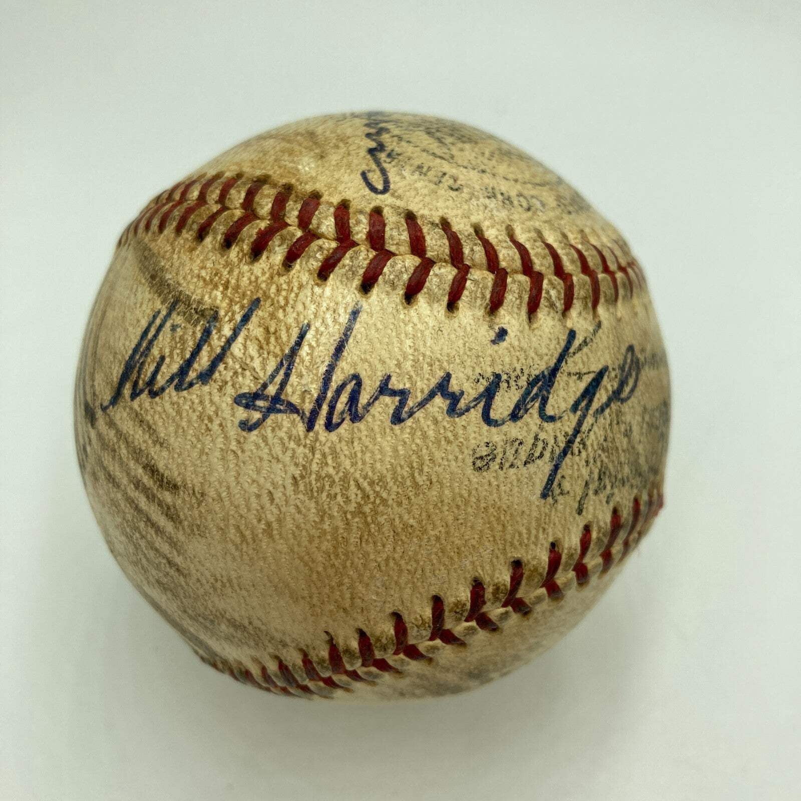 Will Harridge Warren Giles Bucky Harris Hanks Greenberg Signed Baseball ...