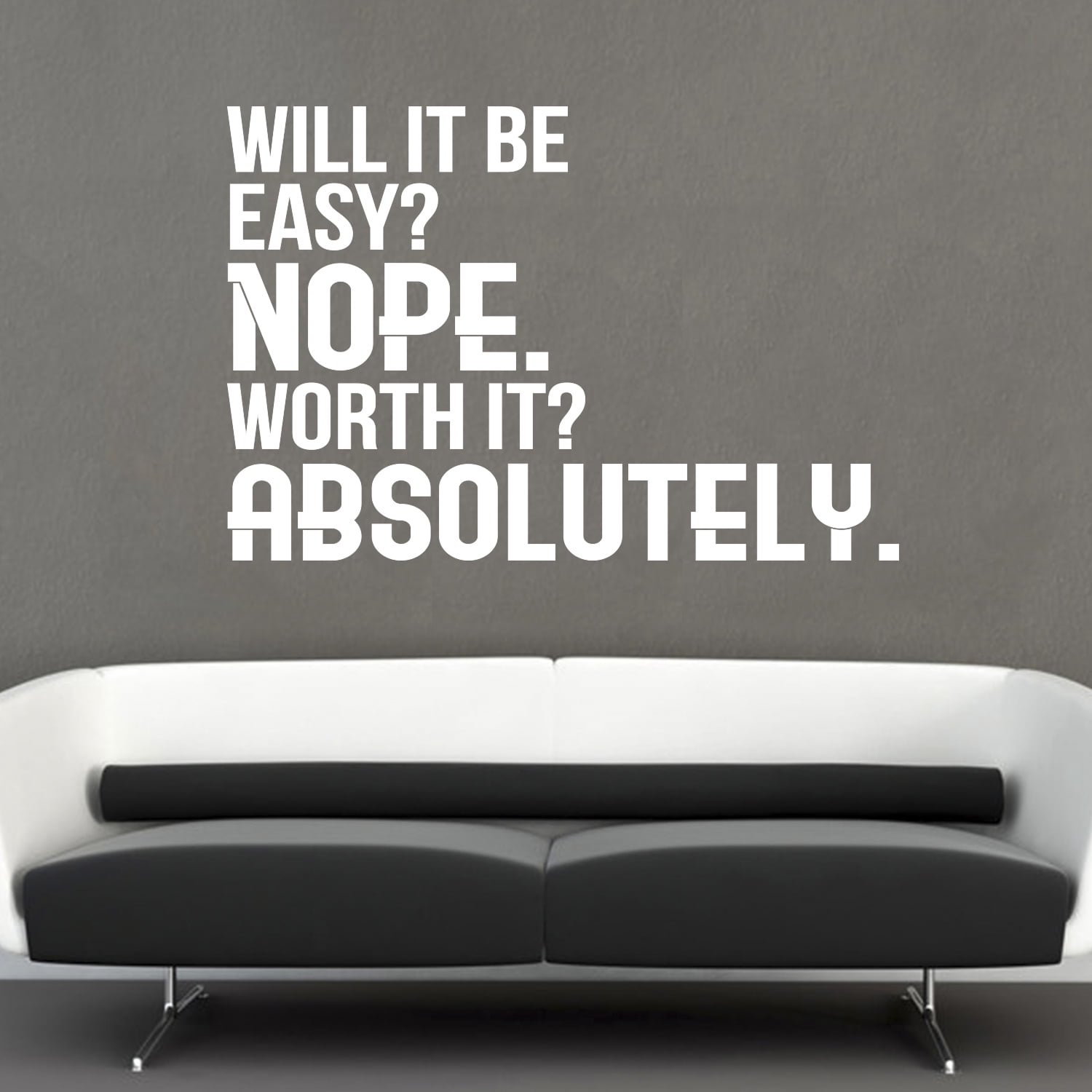 Will It Be Easy? Nope. Worth It? Absolutely - Motivational Quote Wall ...