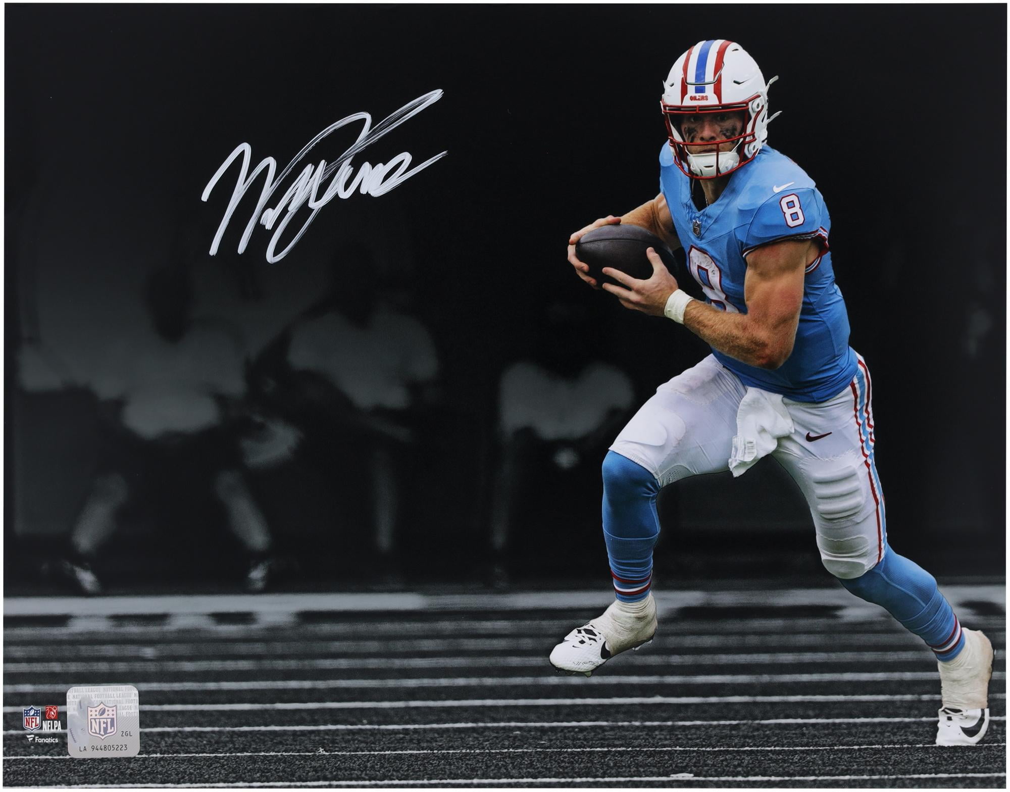 Will Levis Tennessee Titans Autographed 11" x 14" Running Spotlight ...