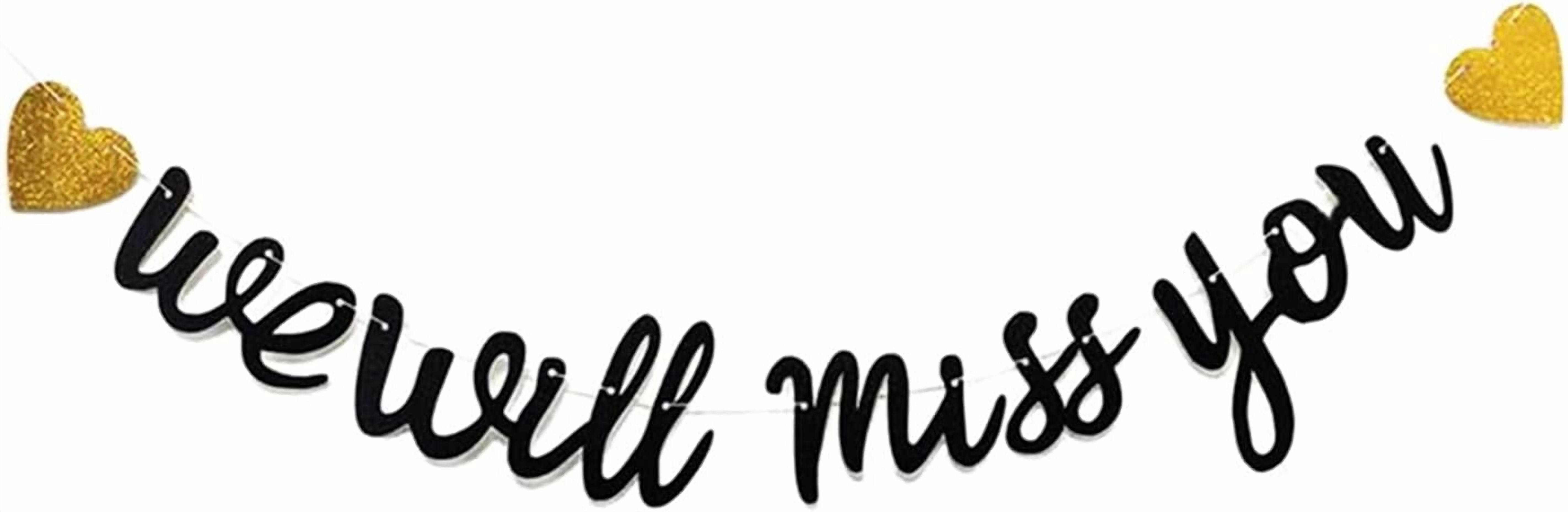 We Will Miss You Banner for Retirement Party Decorations – Going Away Party Decor for Coworker ...