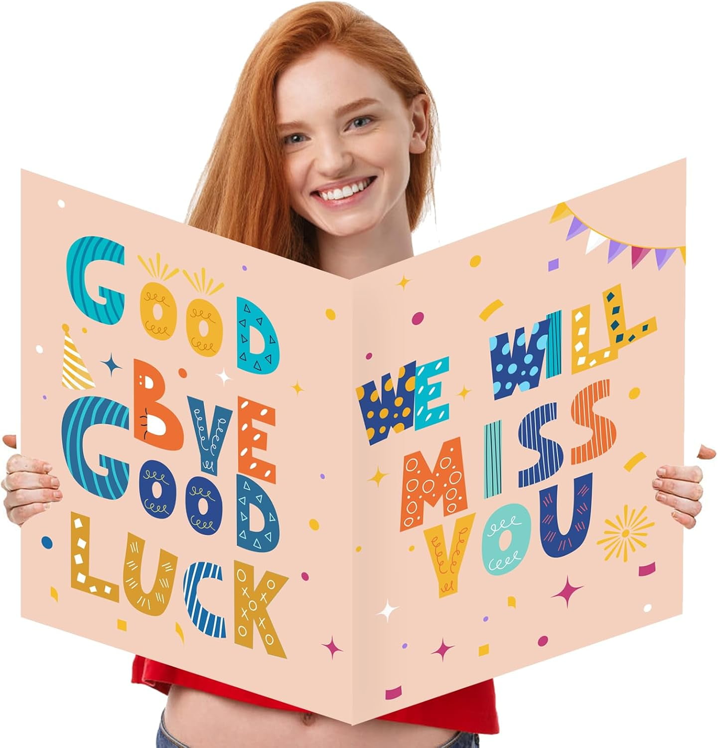 We Will Miss You Card,Farewell Party Decorations, Jumbo Farewell Card ...