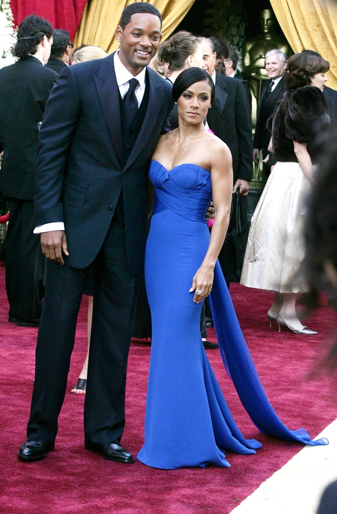 Will Smith, Jada Pinkett Smith (Wearing A Roberto Cavalli Gown) At ...