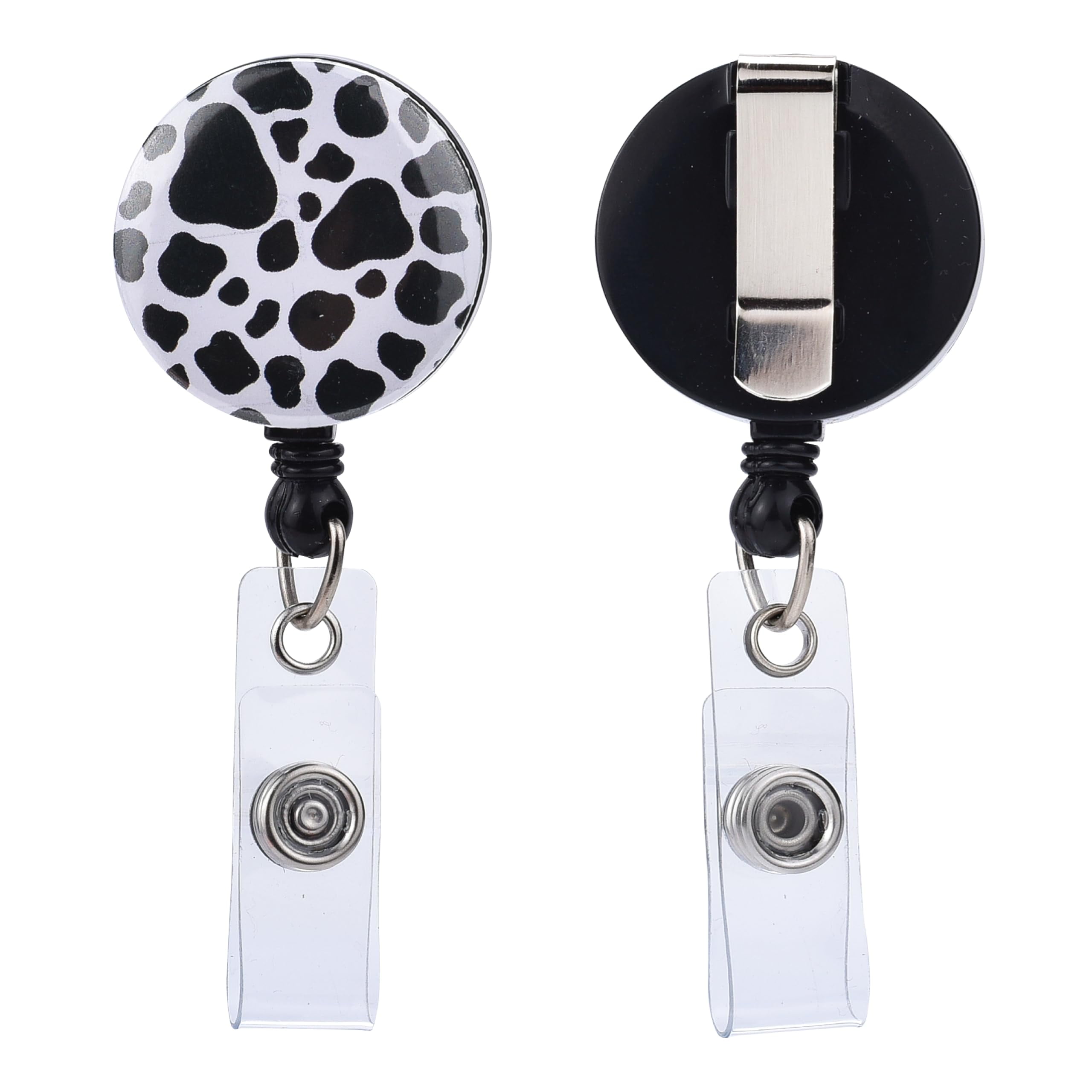 Will Well 2 Pack Heavy Duty Retractable Badge Reels - ID Badge Holder ...
