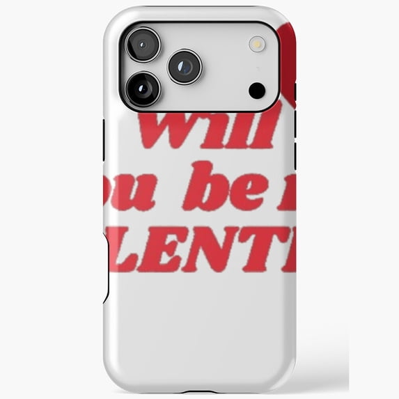 Will You Be My Valentine Question Text Graphic Art iPhone Case 11 ...
