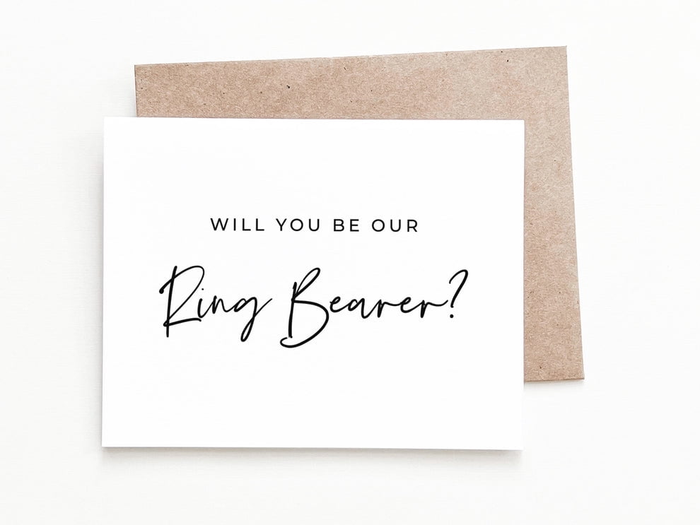 Will You Be Our Ring Bearer Card – Elegant Wedding Invitation for Kids ...