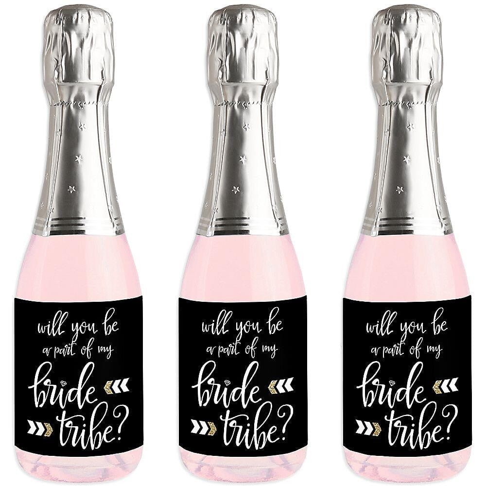 Big Dot of Happiness Will You Be a Part of My "Bride Tribe" - Mini Wine ...