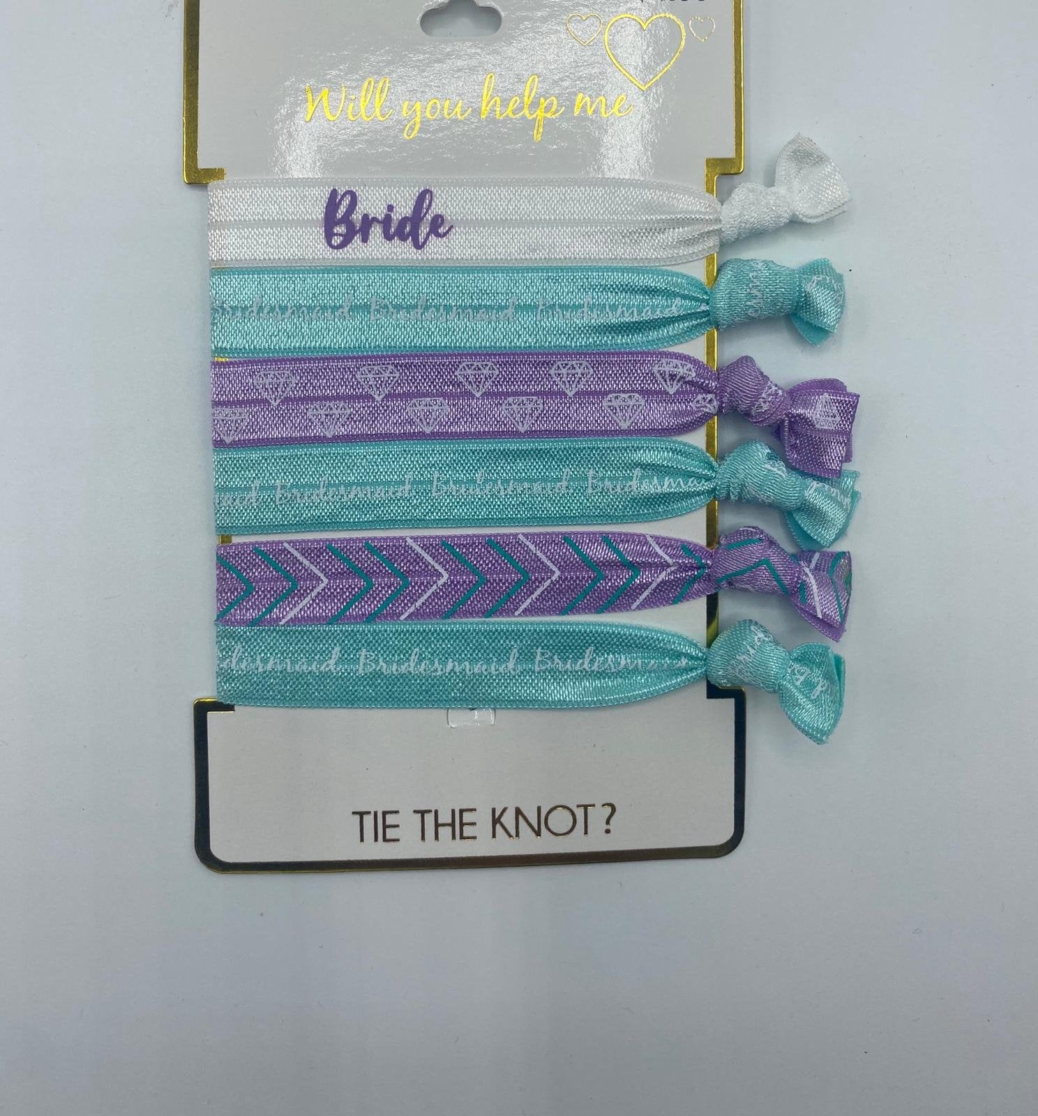 Will You Help Me Tie The Knot Hair Ties, 6 count, Package of 4 ...