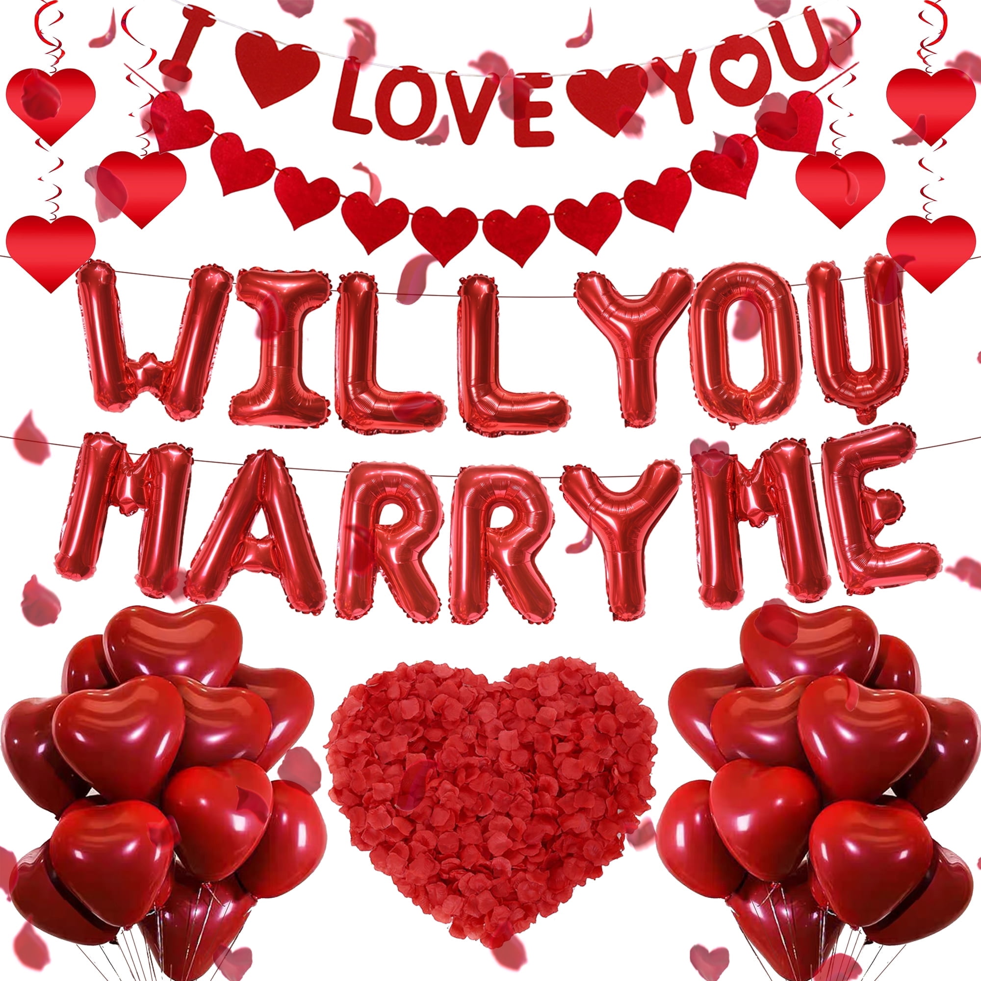 Will You Marry Me Balloons Decorations, Proposal Decoration I Love You ...