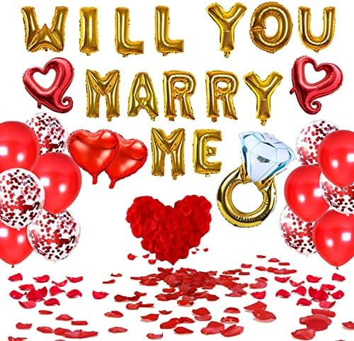 Will You Marry Me Decorations Balloon Gold – Wedding Proposal ...