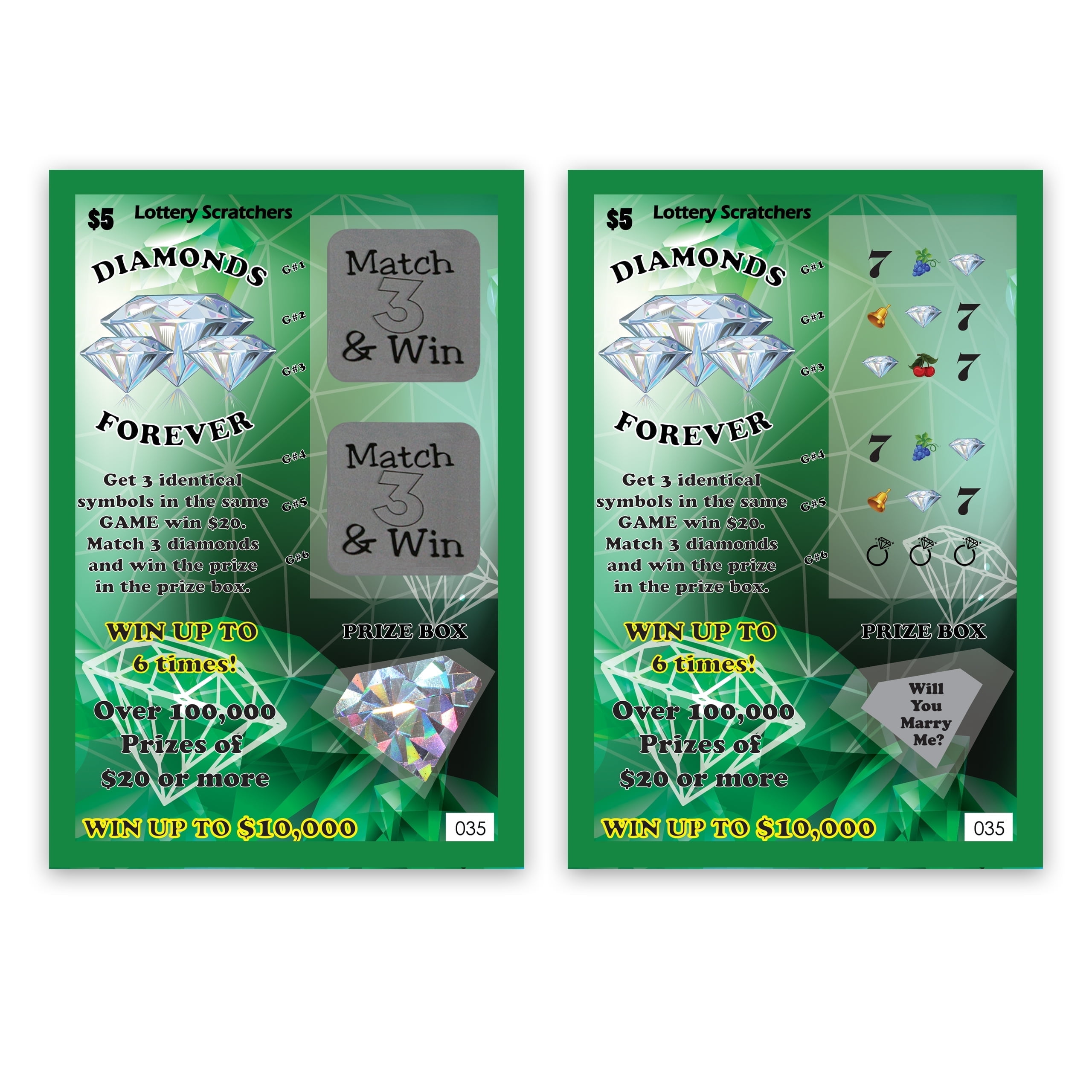 My Scratch Offs Diamonds Forever "Will You Marry Me?" Lottery ...