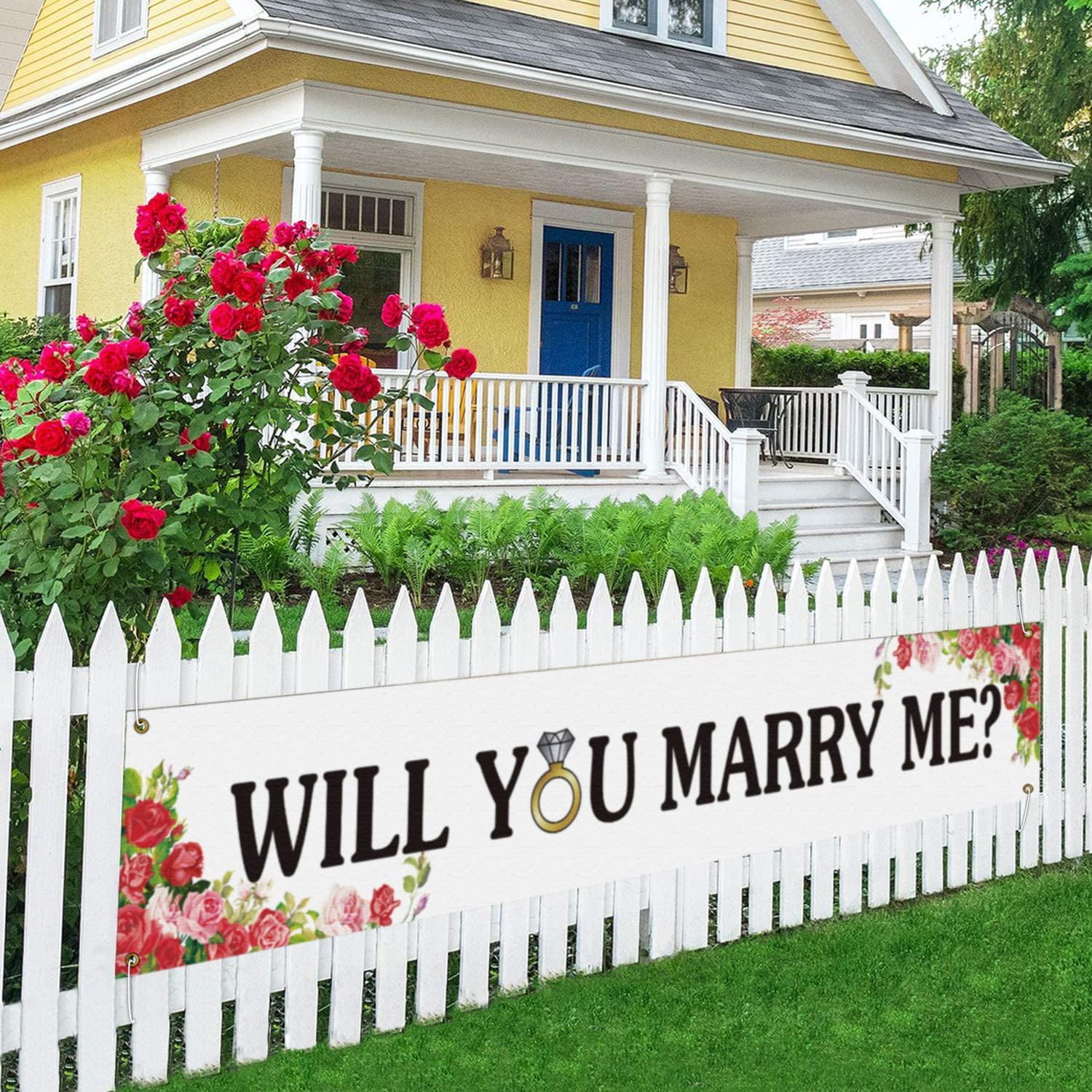 Will You Marry Me Large Banner, Proposal Banner, Engagement Lawn Sign ...