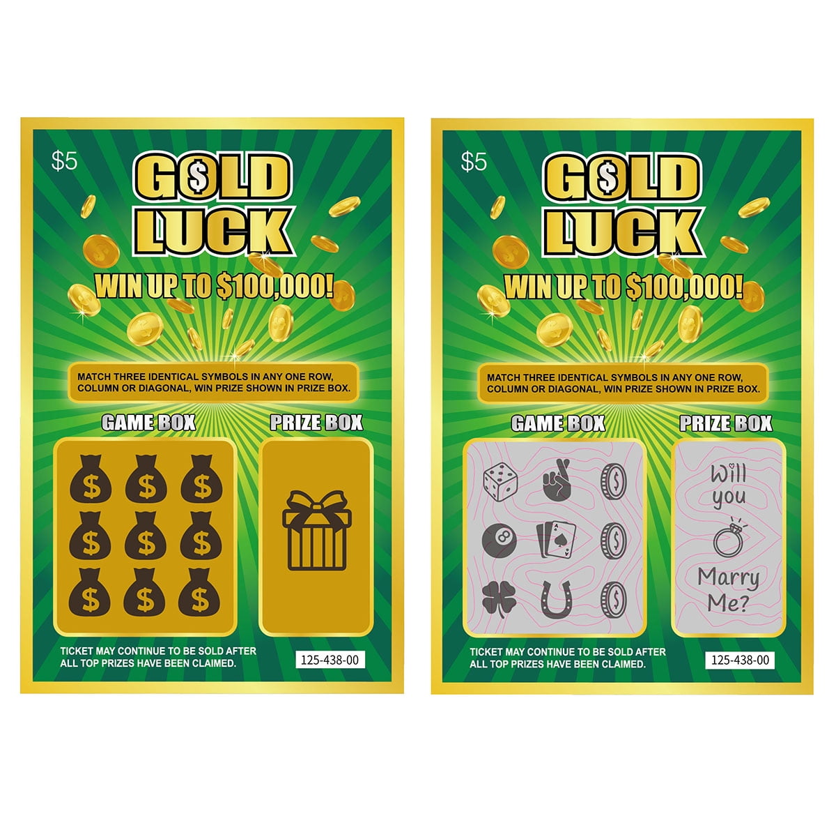 Fun Gag Event: Will You Marry Me? Proposal Scratch Off Lottery Tickets ...