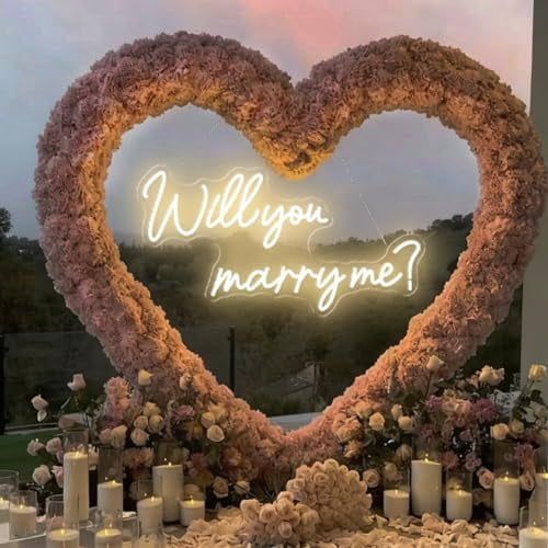 Will You Marry Me Neon Sign, 23.2X12.5 Inch, Large LED Neon Lights Sign ...
