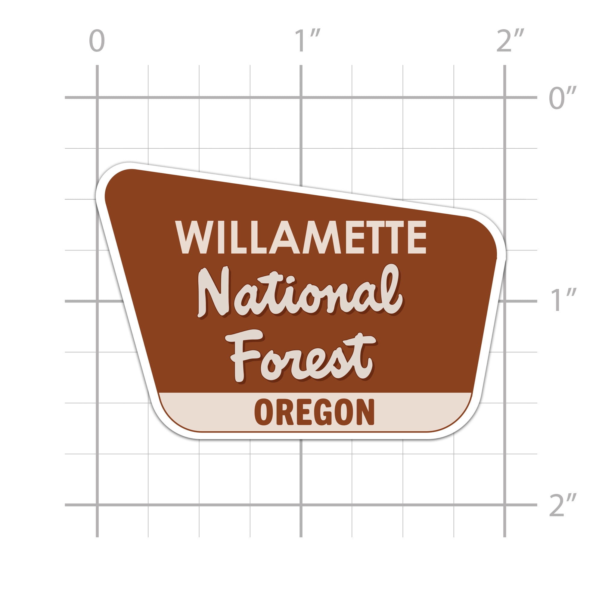 Willamette National Forest Oregon or Sticker for water bottle phone ...
