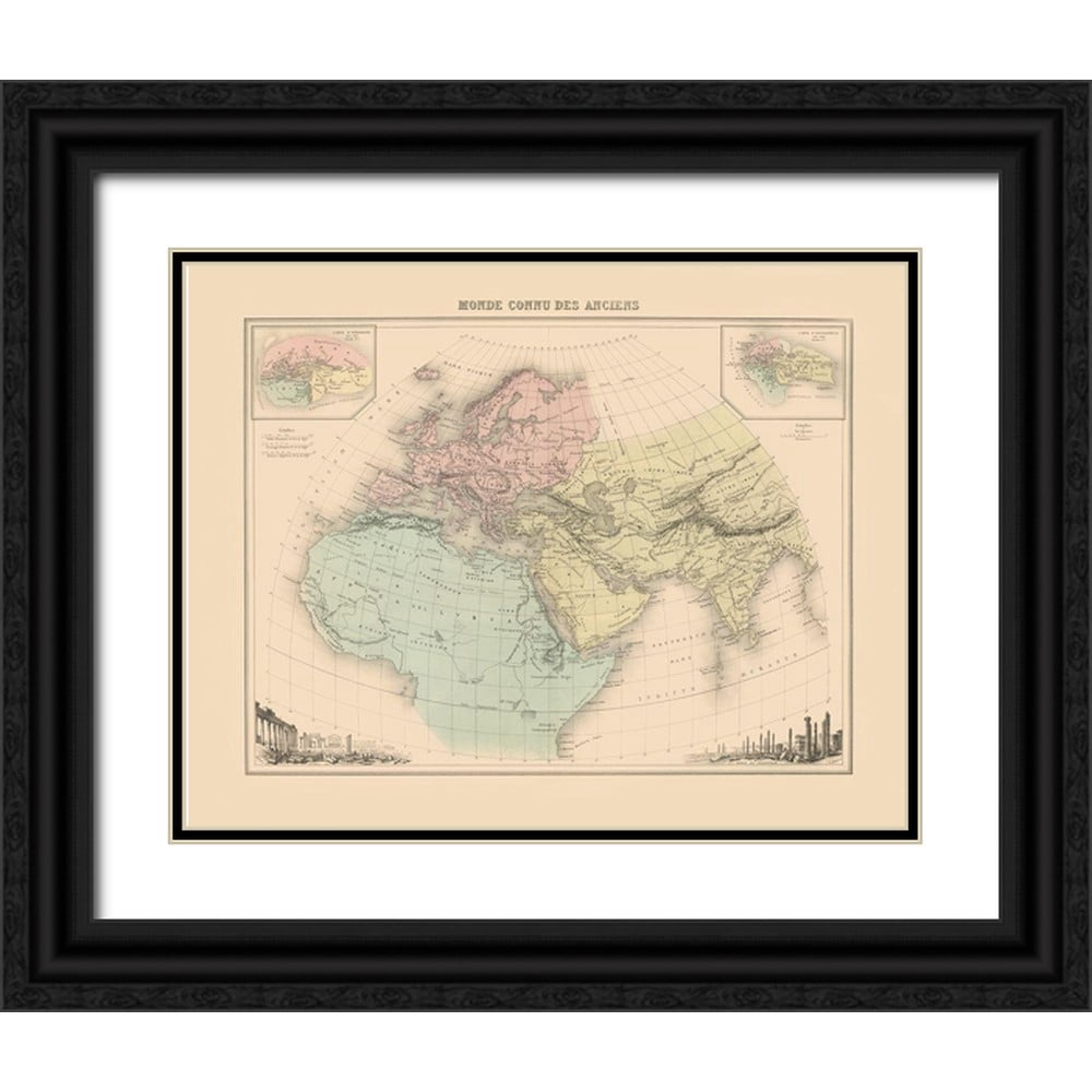 Willard 14x12 Black Ornate Wood Framed with Double Matting Museum Art ...