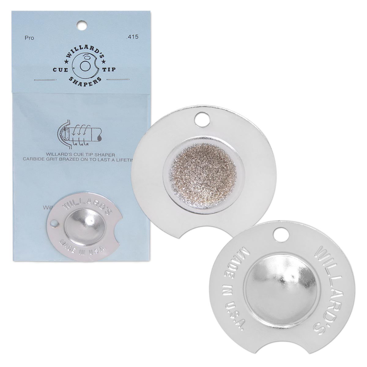 Willard Cue Tip Shaper - Pros Nickel Radius - Walmart.com