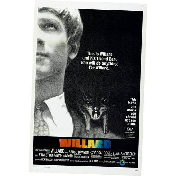 Willard Movie poster Metal Sign 8inx 12in Metal Art Print 8x12 Multi ...