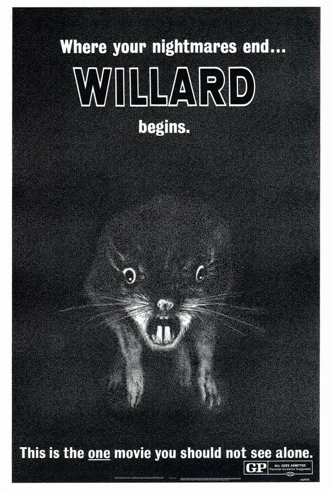 Willard - movie POSTER (Style A) (27" x 40") (1971) - Walmart.com