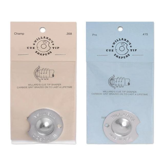 Willards Cue Tip Shaper Nickel Radius .415 inches Cue Tip Shaper Dime ...